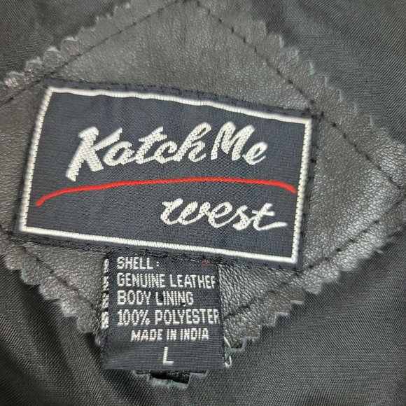 Katch Me | Jackets & Coats | Katch Me West Black Leather Western Vest ...